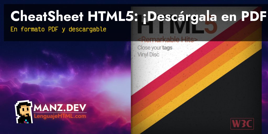 CheatSheet HTML5: ¡Descárgala en PDF! - HTML en español